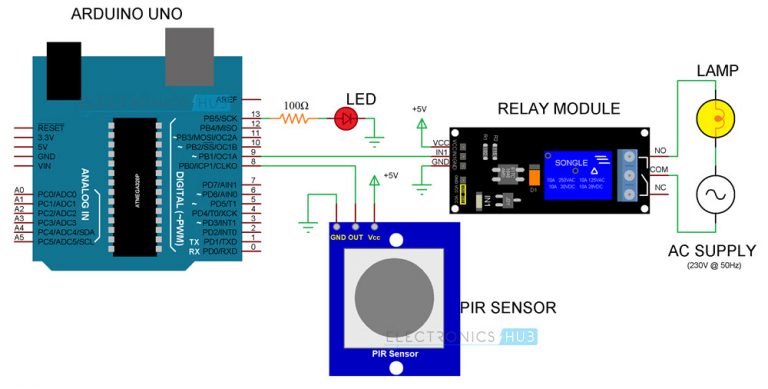 自动房间灯使用arduino和pir传感器电子中心bob多特蒙德官方下载 Bob官方网站平台