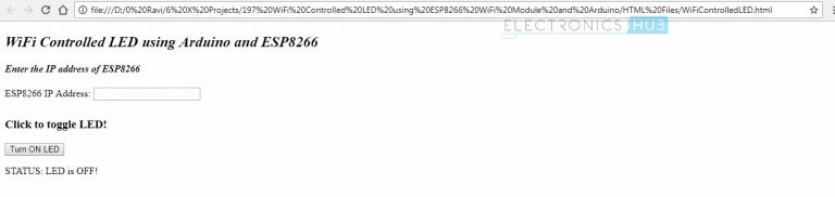 Wifi控制led使用esp8266和arduino 电子枢纽bob多特蒙德官方下载 Bob官方网站平台