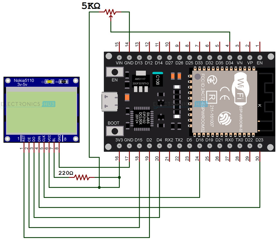 ESP32诺基亚5110液晶显示器教程|显示文本、调整对比度 - BOB官方网站平台