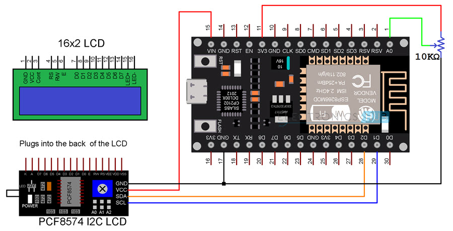 如何将PCF8574 I2C LCD与ESP8266 NodeMCU连接? - BOB官方网站平台