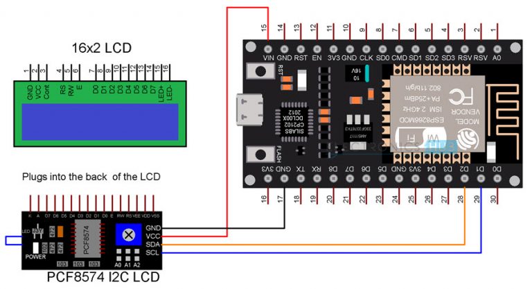 如何将PCF8574 I2C LCD与ESP8266 NodeMCU连接? - BOB官方网站平台